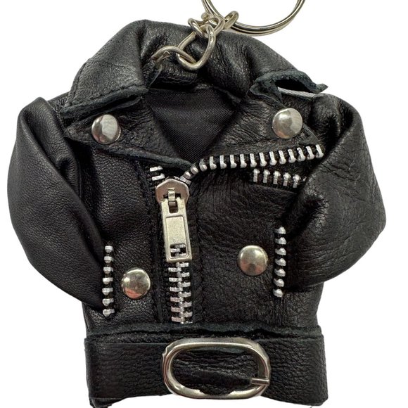 Mauritius | Accessories | Mauritius Black Leather Jacket Keychain ...